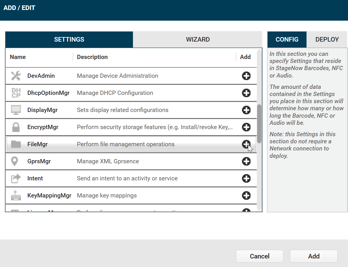 Android 11: Deploying Velocity .wldep files using stagenow second method