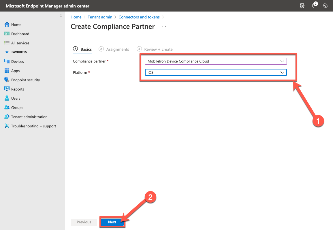 MobileIron Cloud - Azure Device Compliance for iOS and Android