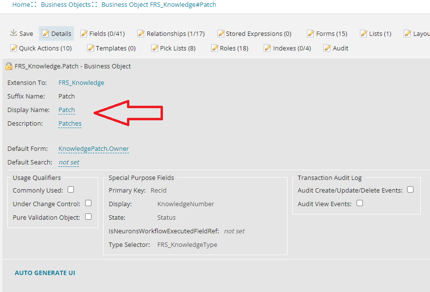 How to change the Knowledge Base Type pick list in Self service Mobile