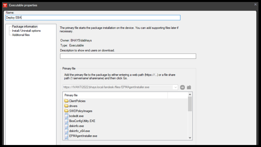 Engine Based Agent Software Distribution Package