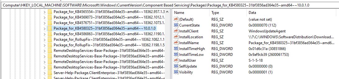 Understand Patch installation codes