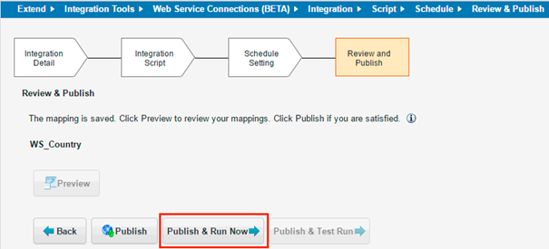 How to create a web service integration
