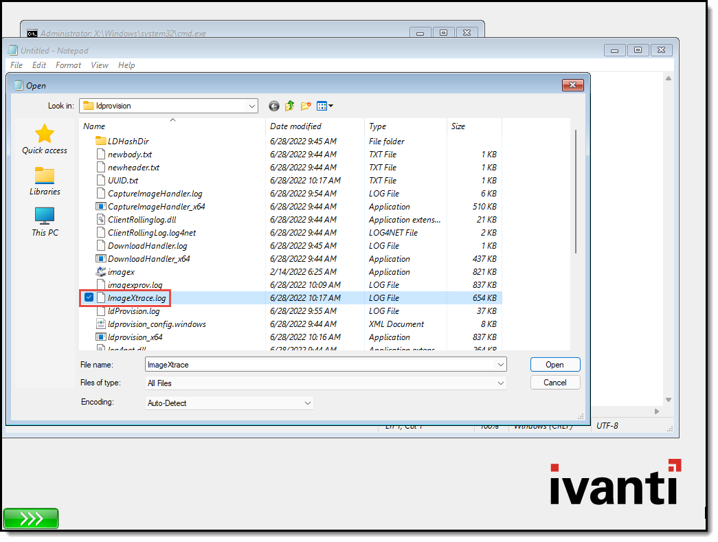 EPM OS Provisioning Capture Image or Deploy Image Action Fails