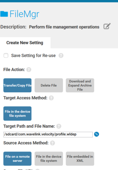 Android 11: Deploying Velocity .wldep files using stagenow second method