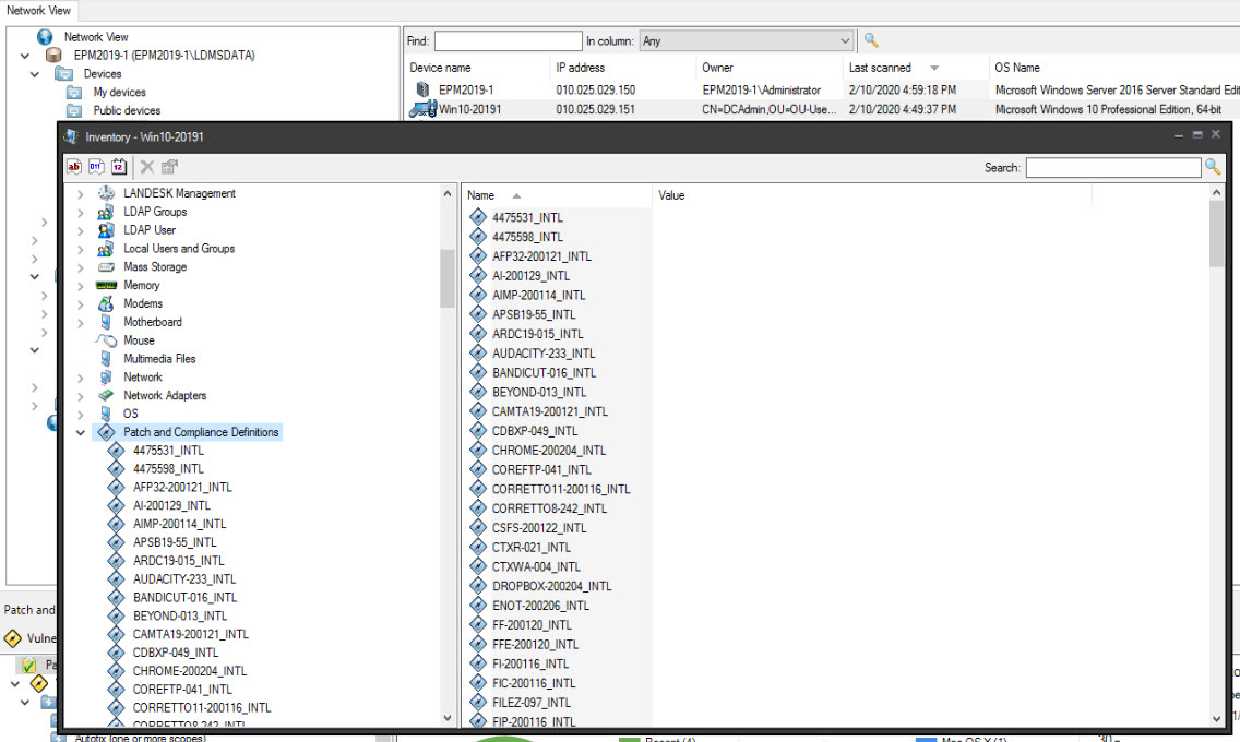 Using Inventory to Get Patch Detection and Installation Information
