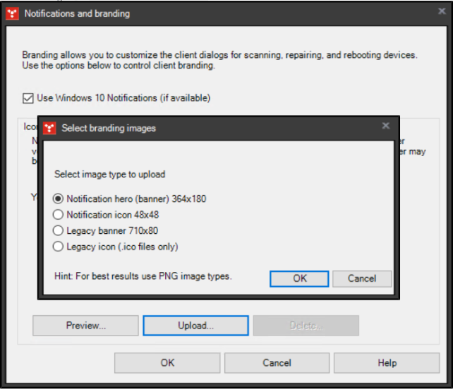 Configure Ivanti Windows 10 Notification Manager