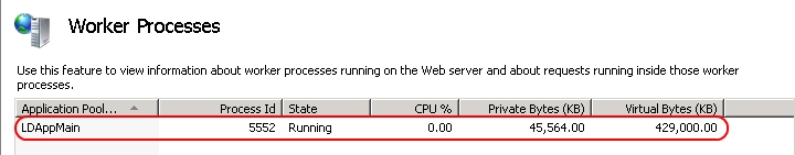 How to track W3WP processes to specific IIS applications in IIS