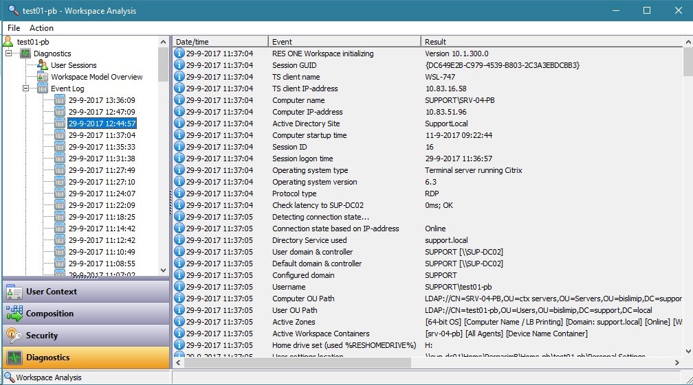 Performance troubleshooting Ivanti Workspace Control