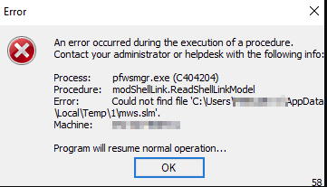Error appears during logon of the user session when FSLogix Profile ...
