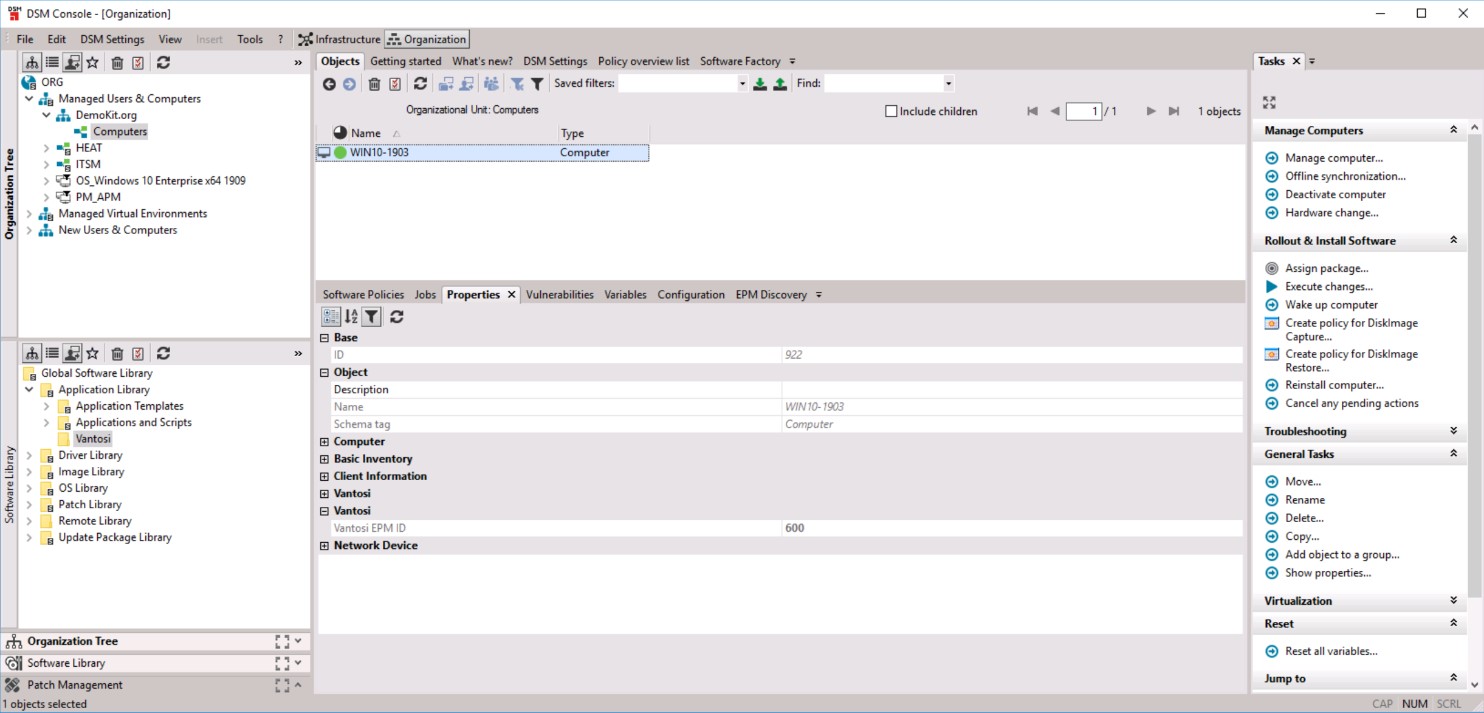 Ivanti Endpoint Discovery / DSM Integration