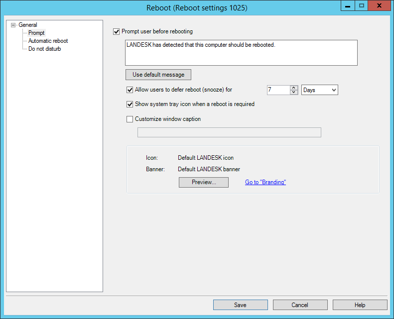 How to use Reboot Settings