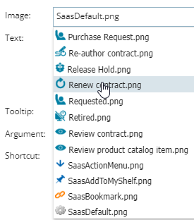 How to add and display a different icon on the toolbar buttons within ITSM.