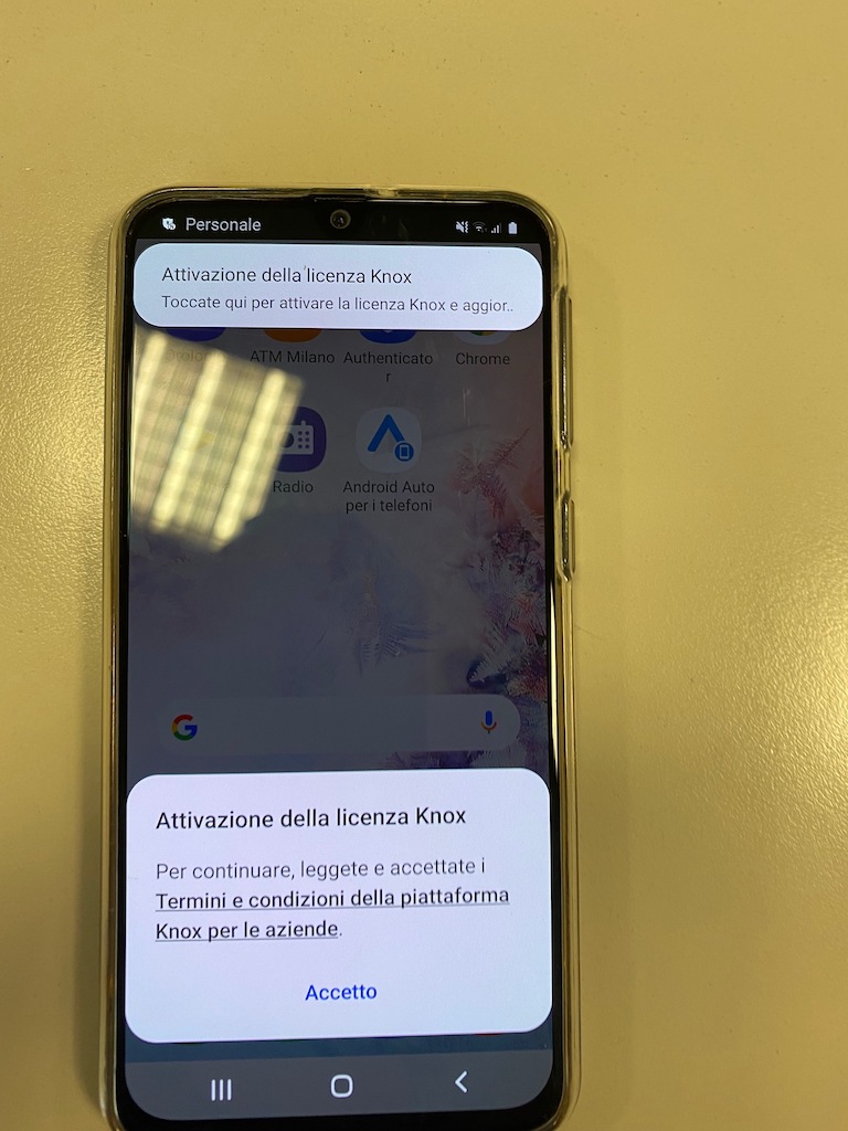 Samsung knox license activation prompt