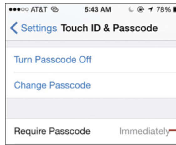 Require Passcode Settings On iOS & iPadOS Devices