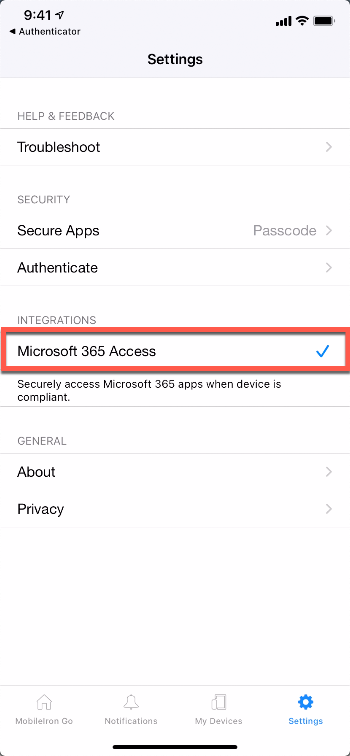 MobileIron Cloud - Azure Device Compliance for iOS and Android