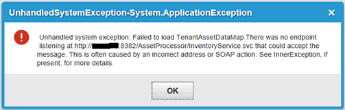 SCCM/EPM import connections: Error when accessing Field Mapping: Failed ...