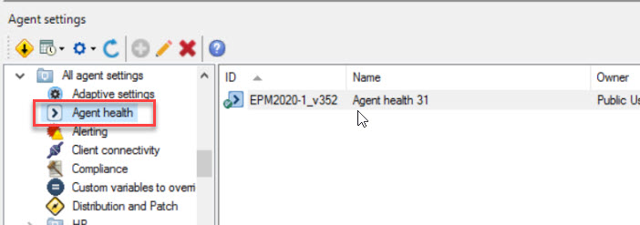 Ivanti EPM Agent Health