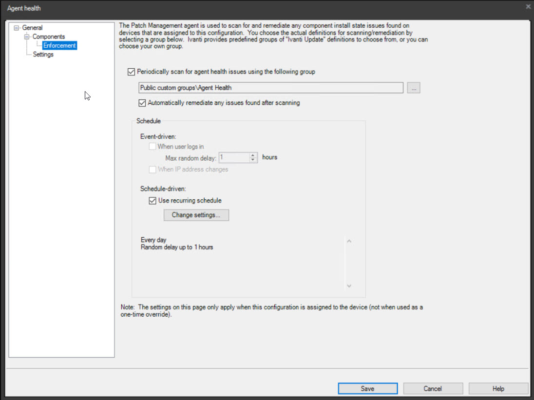 Ivanti EPM Agent Health