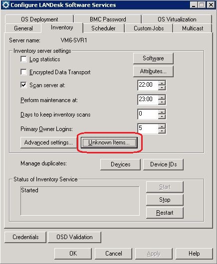 Issue: Custom Data is not Entered - Using the Unknown Items Inventory Tool