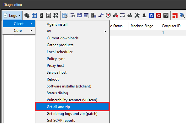 How to Retrieve Diagnostic Log Files From a Windows Client on EPM