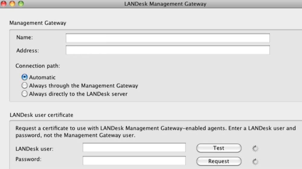How to launch an application LANDesk Management Gateway on an Apple macOS
