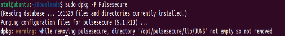 KB44971 - How to completely uninstall/remove Pulse Secure Client on Linux