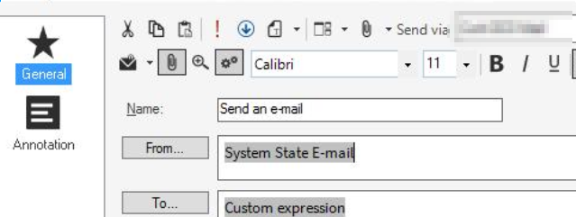 After upgrade, a One-Steps 'From' address expression is replaced by a ...