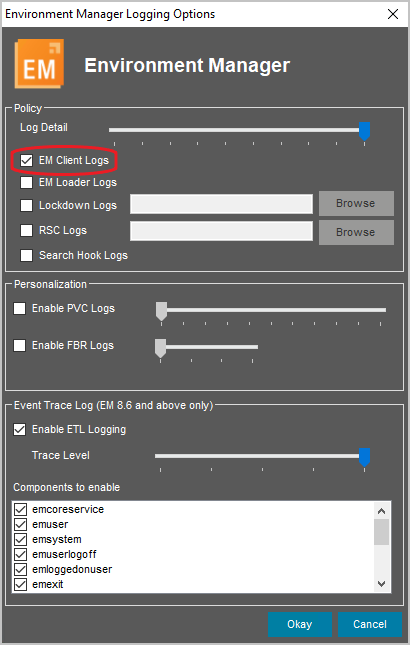 Collecting Environment Manager Logs Using the Ivanti Support Tool Kit