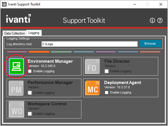 Collecting Environment Manager Logs Using the Ivanti Support Tool Kit