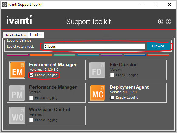 Collecting Environment Manager Logs Using the Ivanti Support Tool Kit
