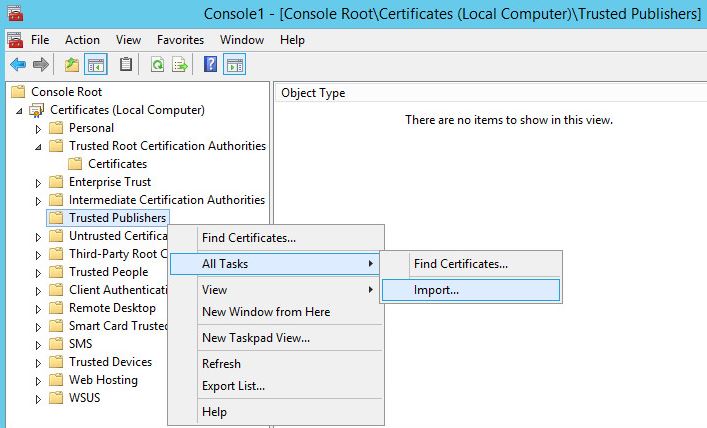 How To Create Export And Import A Wsus Self Signed Certificate In Patch For Mem
