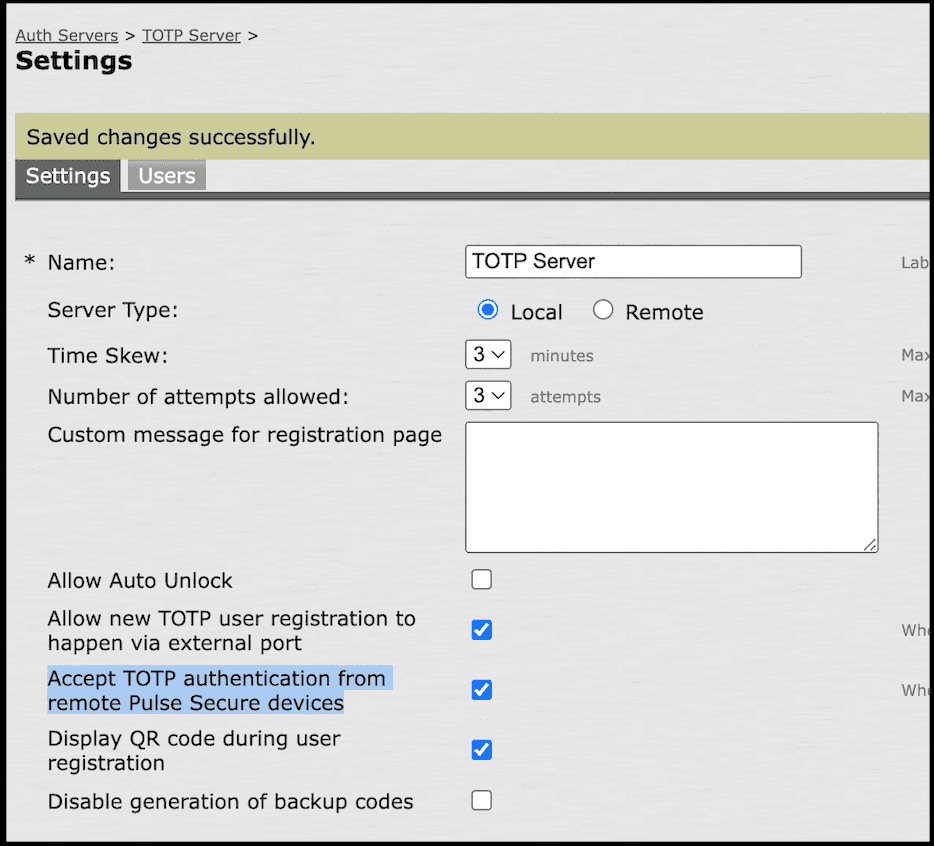 Steps to Configure ICS As The Remote TOTP Server