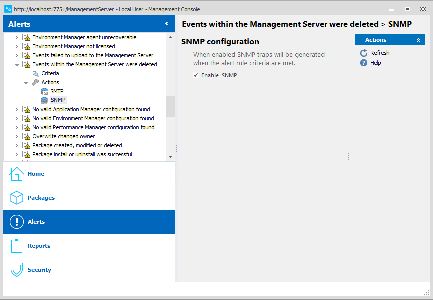 How to configure SNMP Service so that Management Center will send SNMP ...