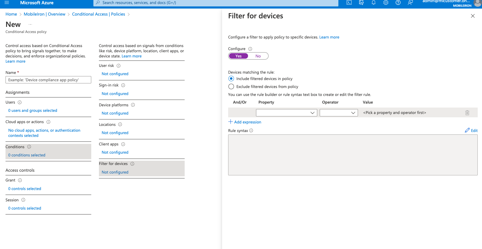 MobileIron Cloud - Azure Device Compliance for iOS and Android