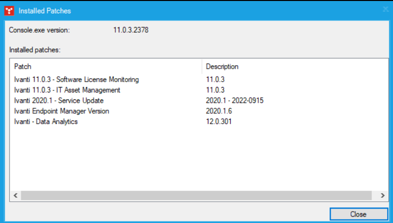 Ivanti Endpoint Manager (EPM) and LANDESK Management Suite (LDMS) Version Information