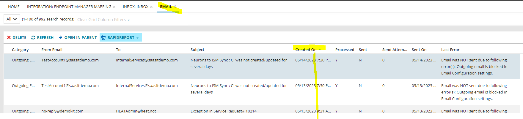How to troubleshoot common incoming email problems in ISM?