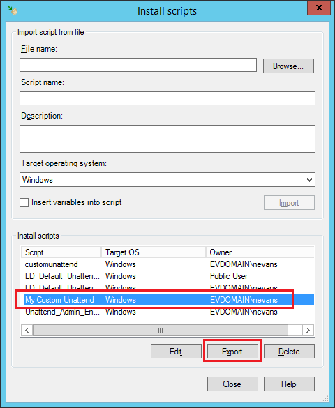 How to Import or Export Unattend Files