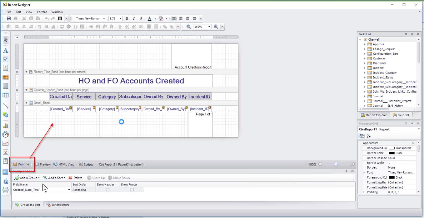 Basics of building a query for a report