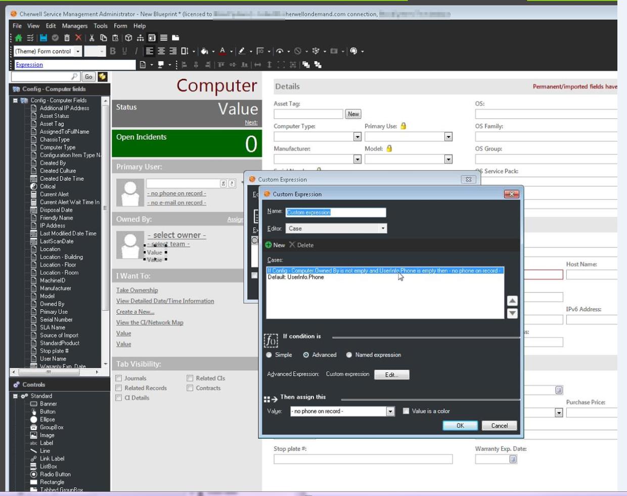How to find UserInfo Fields (UserInfo.Phone) when creating a Custom Expression for a new ...