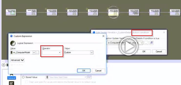 Operators dropdown is empty/missing from a one-step's expression for a ...