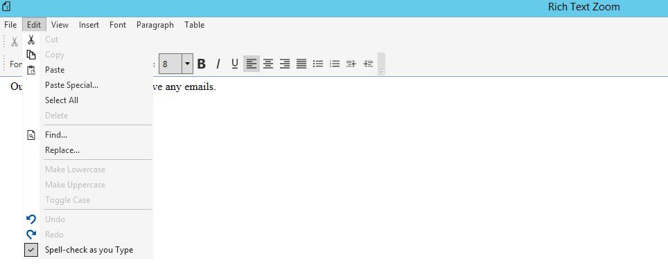 Where are the spell check settings for e-mails and Rich text fields in the Rich client?