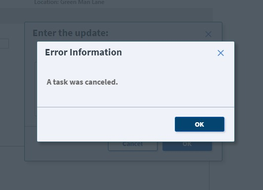 "A task was canceled" Displayed During Submission in Portal. Timeout ...