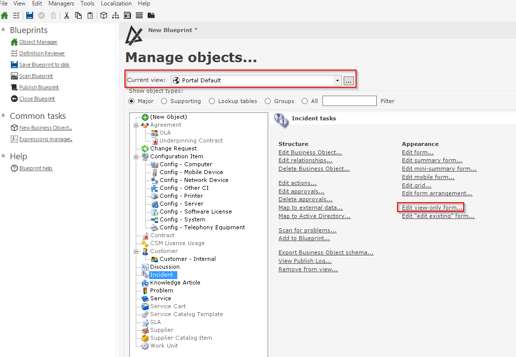 Specifics forms are not showing in the Portal