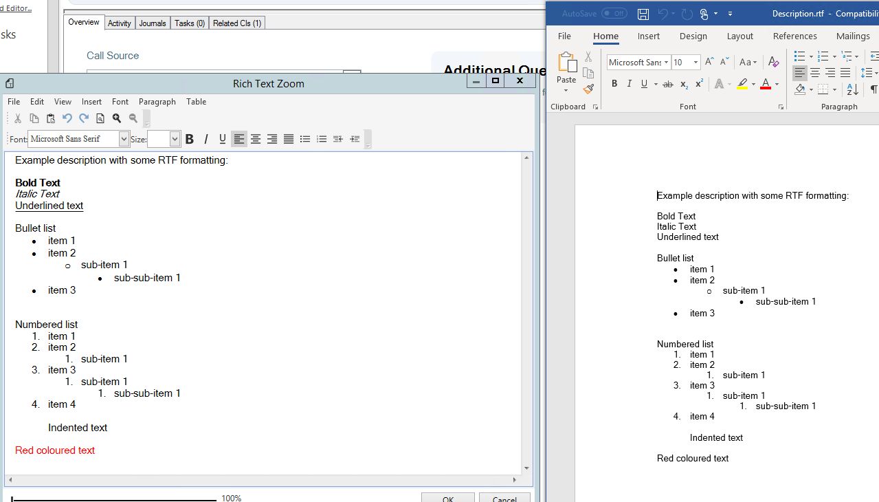 Write to File - Rich Text Formatting Missing