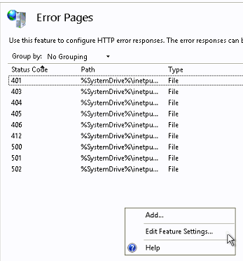 How to enable full detailed IIS logs rather than boiler plate customer error message.