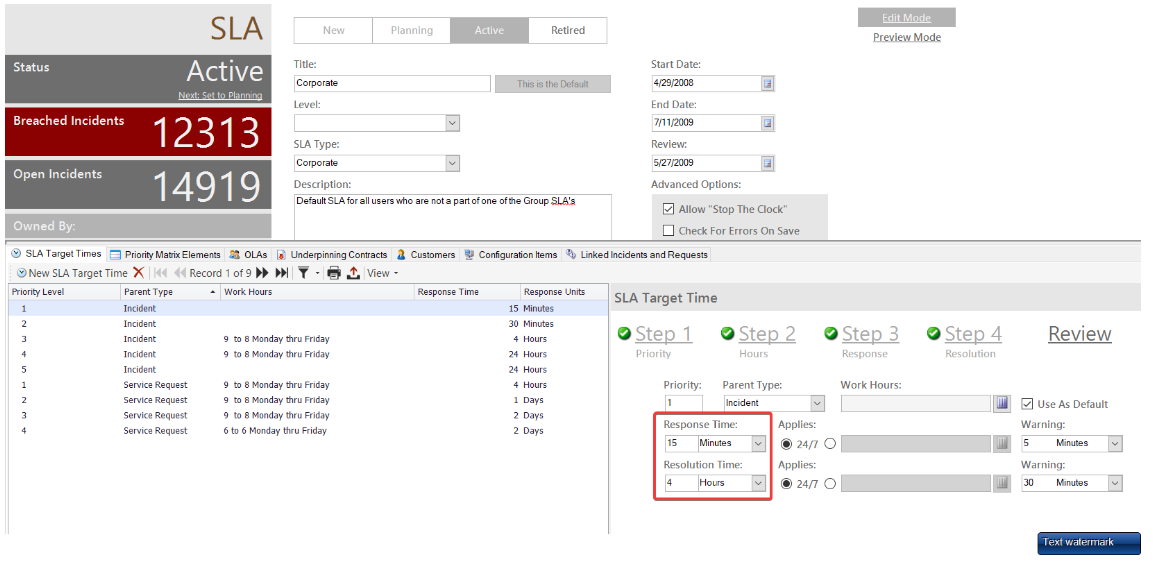 Changing SLA target time value: Will open tickets take new Response ...
