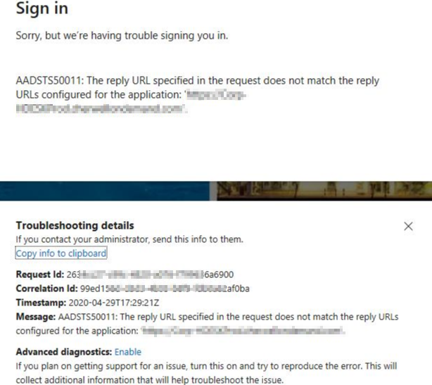 Power Bi Saml Login Failing With Error: The Reply URL Specified in the Request Does Not Match ...