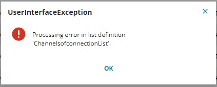 How to fix: Processing error in list definition