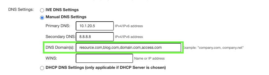 Dns Resolution Fails For Internal Resources After Enabling Split Dns Feature In Ivanti Secure