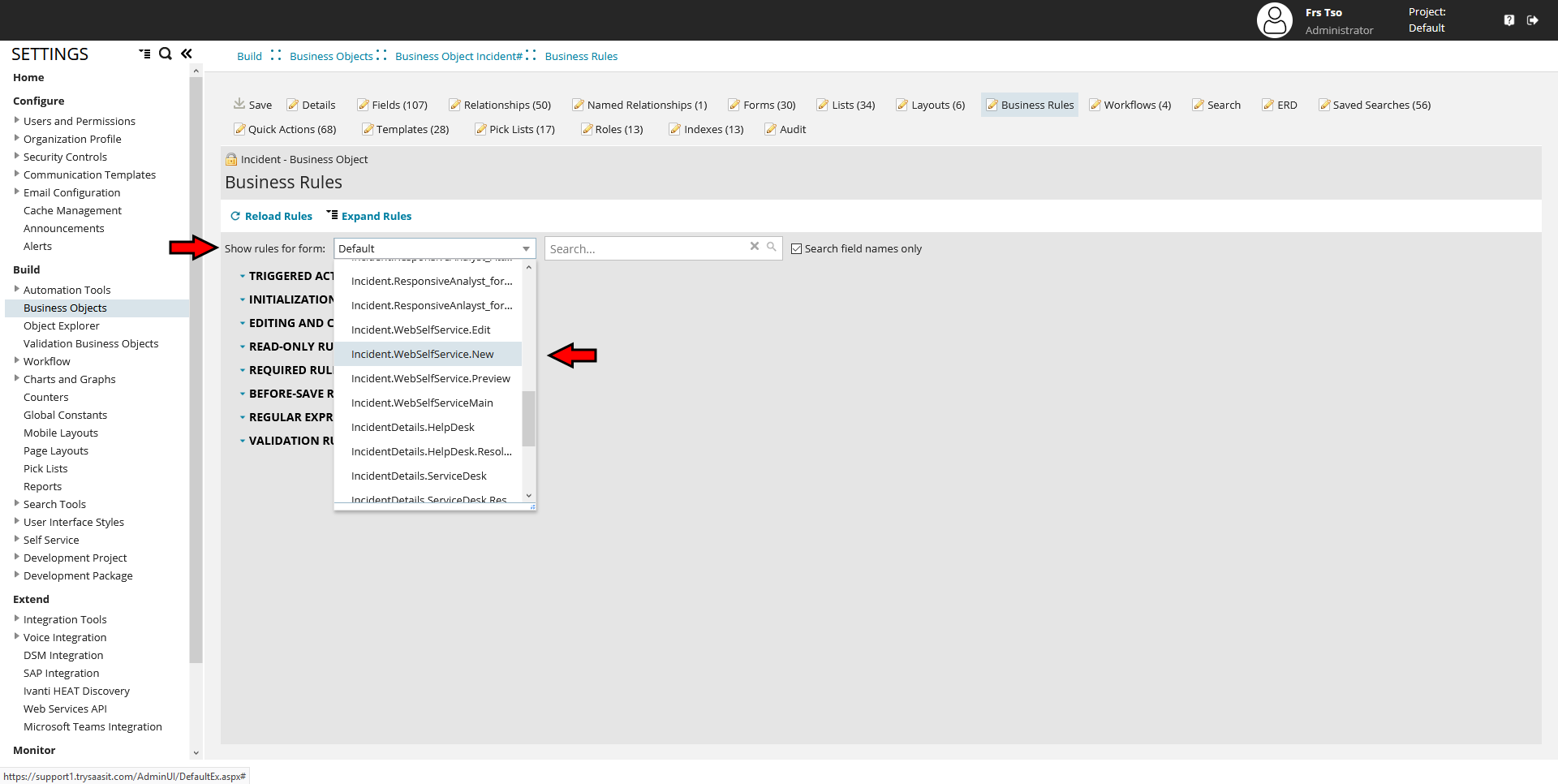 How To: View Form-Level / Form-Specific Business Rules
